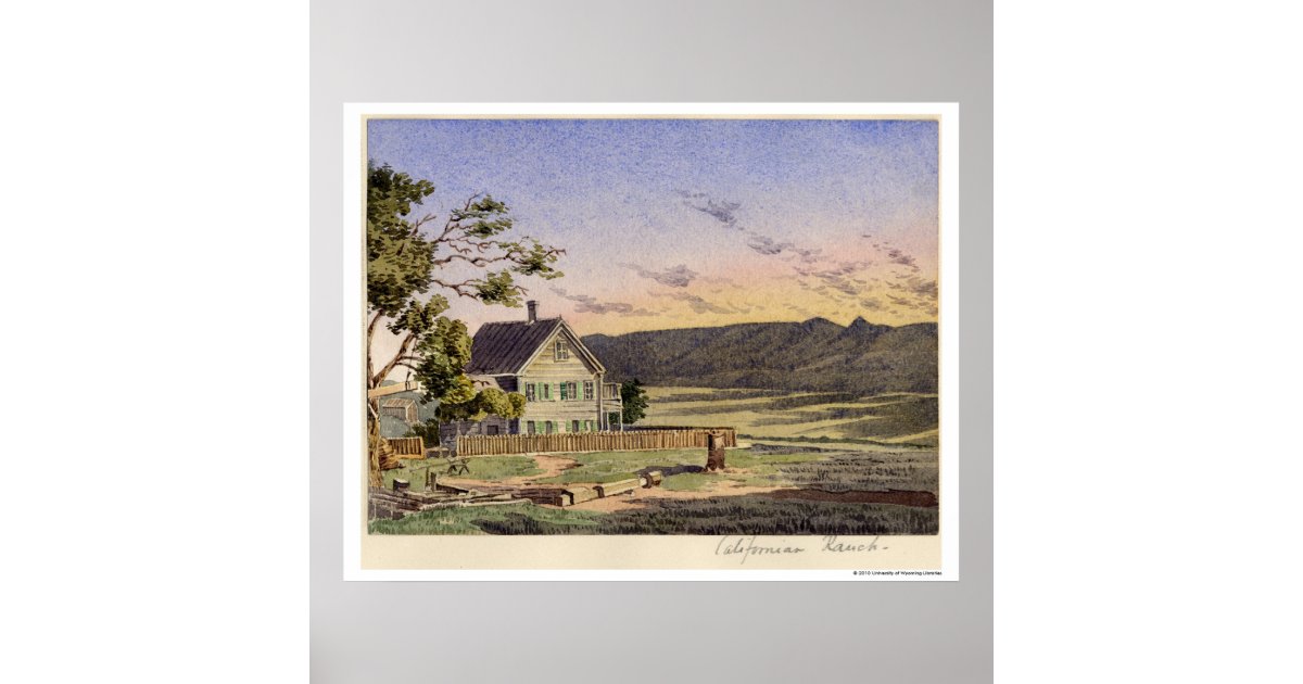 Californian Ranch Poster | Zazzle