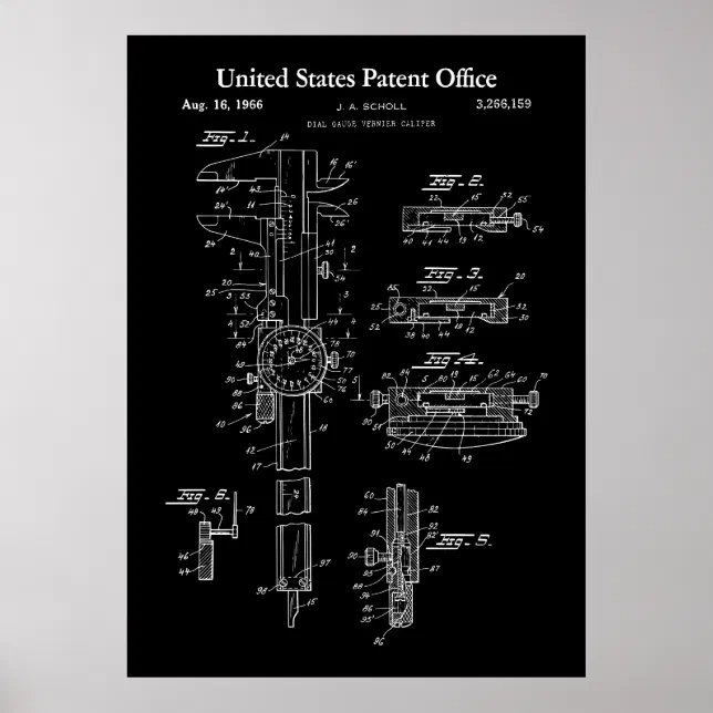 Caliper patent poster | Zazzle
