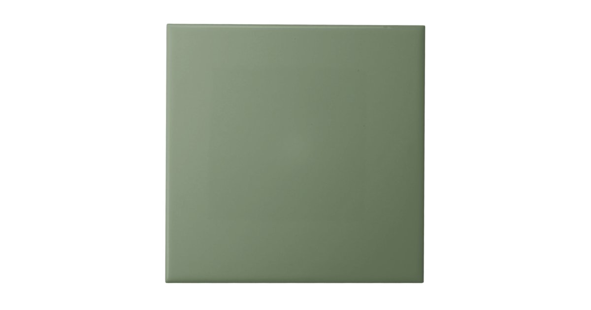 Calke Green Solid Color Tile | Zazzle