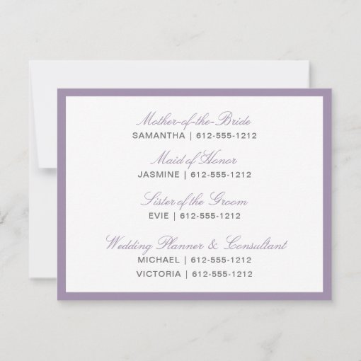 Call Anyone But the Bride Wedding Card (Lavender) | Zazzle