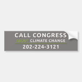 Call Congress About Climate Change Bumper Sticker | Zazzle