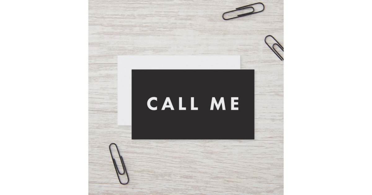Call Me Bold Modern Networking Business Cards | Zazzle