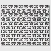 Call Me Retro Telephone Wrapping Paper Template | Zazzle