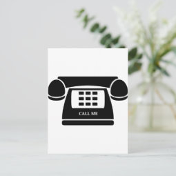Call Me! Telephone! Let's Talk! Postcard | Zazzle