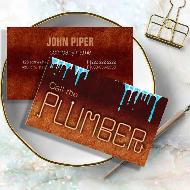 Call the Plumber ID958 Business Card | Zazzle