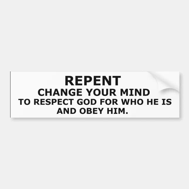Call to Repentance - Christian Bumper Sticker | Zazzle