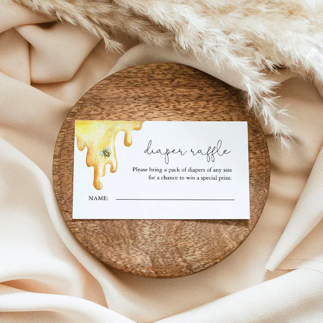 CALLA Honey Bee Diaper Raffle Ticket Enclosure Card | Zazzle