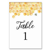 CALLA Honey Bee Table Number 3.5 x 5 | Zazzle