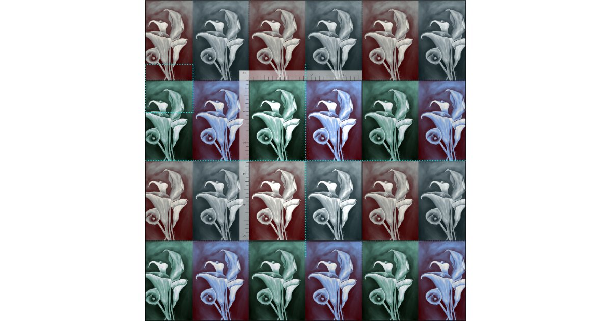 Calla Lilly - Retro Pattern Fabric | Zazzle