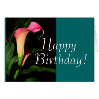 Calla Lilies Birthday Cards - Greeting & Photo Cards | Zazzle