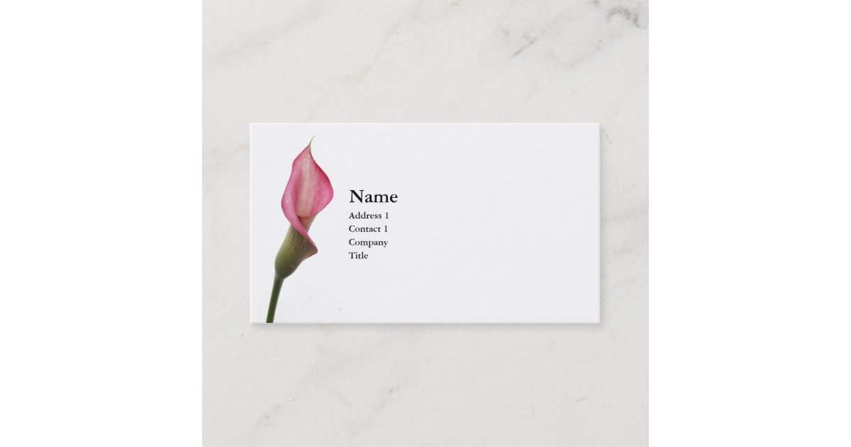 Calla Lily Business Card | Zazzle