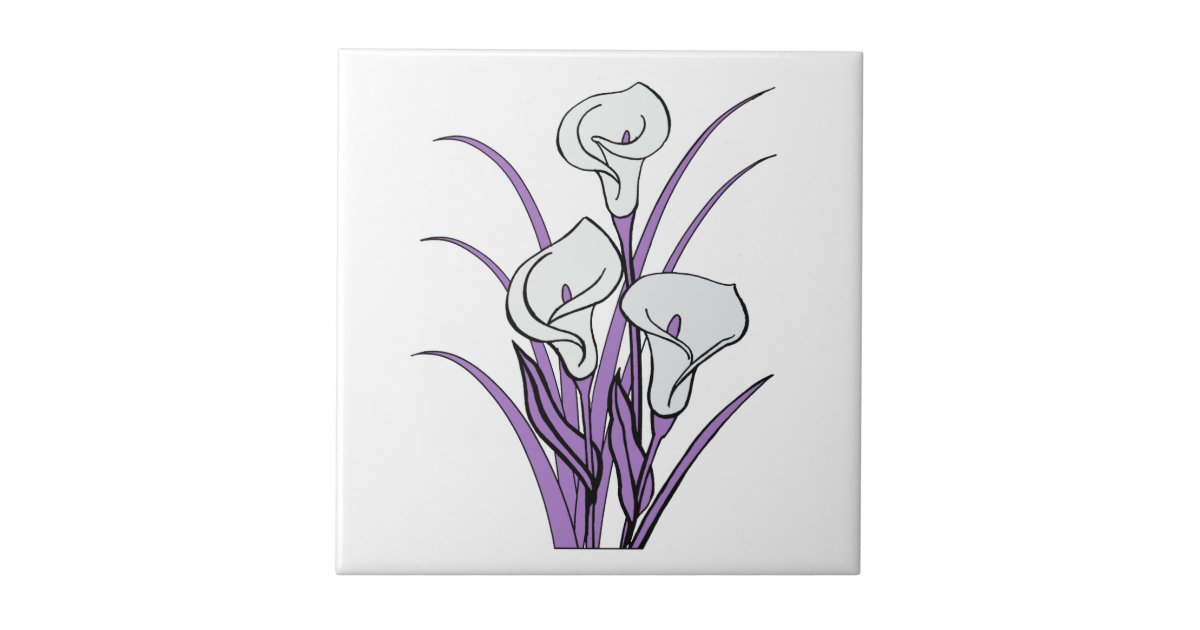 Calla Lily Design Tile | Zazzle