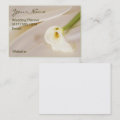 Calla Lily On White Satin Business Card | Zazzle