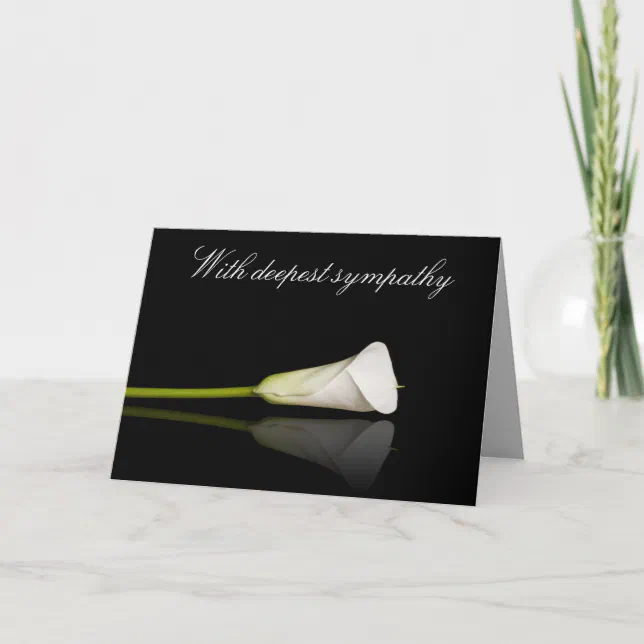 Calla lily sympathy card | Zazzle