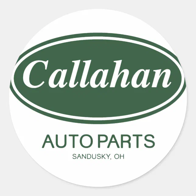 Callahan Auto Parts Classic Round Sticker | Zazzle