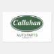 Callahan Auto Parts Rectangular Sticker | Zazzle
