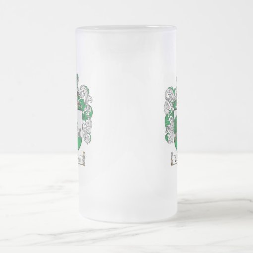 CALLAHAN FAMILY CREST - CALLAHAN COAT OF ARMS FROSTED GLASS BEER MUG ...