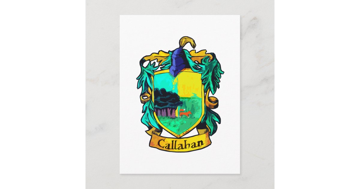 Callahan Family Crest (cutout) Postcard | Zazzle