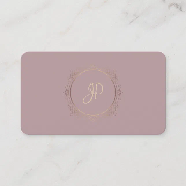 Calligraphed Script Modern Monogram Template Business Card | Zazzle