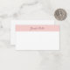 Calligraphed Script Name Modern Blush Pink White Note Card | Zazzle