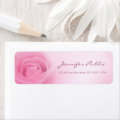 Calligraphed Script Template Modern Pink Rose Label | Zazzle