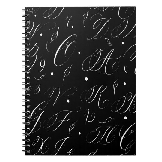 Calligraphy Alphabet Notebook | Zazzle.com