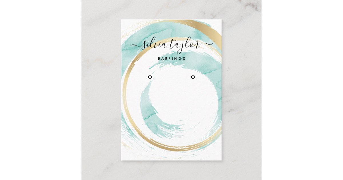 Calligraphy art Earring display card | Zazzle