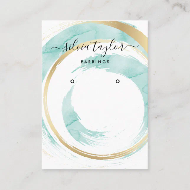 Calligraphy art Earring display card | Zazzle