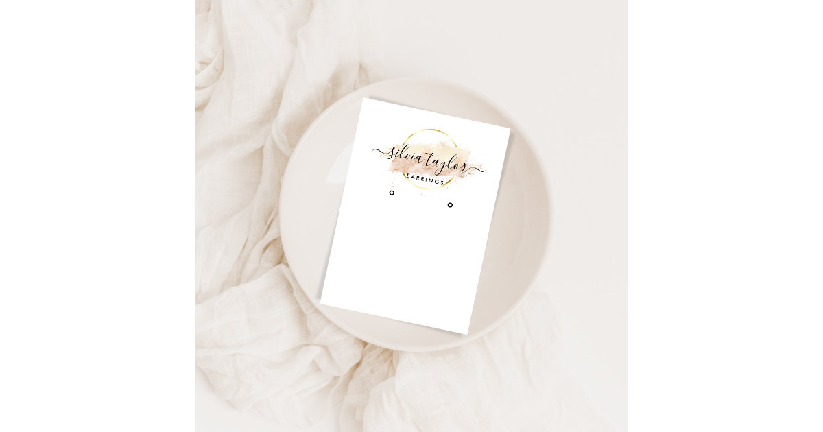 Calligraphy art Earring display card | Zazzle