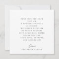 Calligraphy Birth Announcement Card | Zazzle