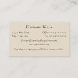 Calligraphy Business Card | Zazzle