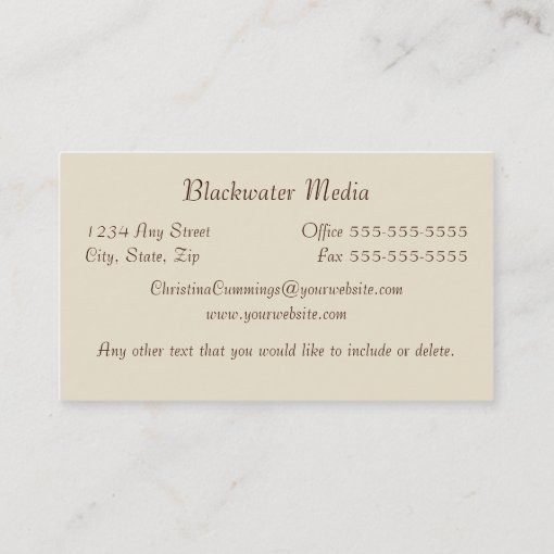 Calligraphy Business Card | Zazzle