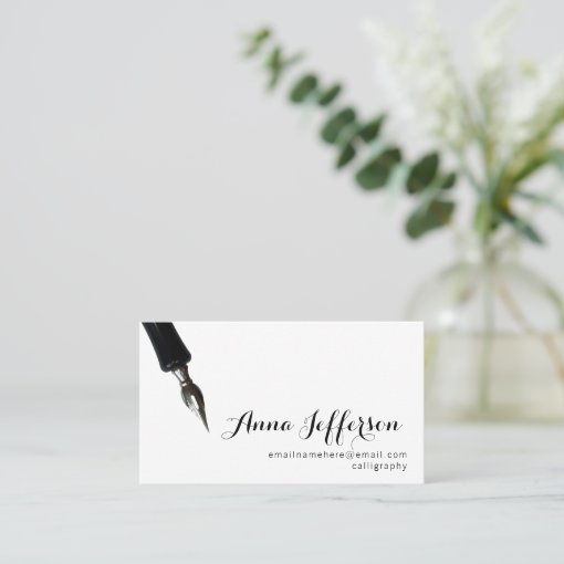 Calligraphy Business Card | Zazzle