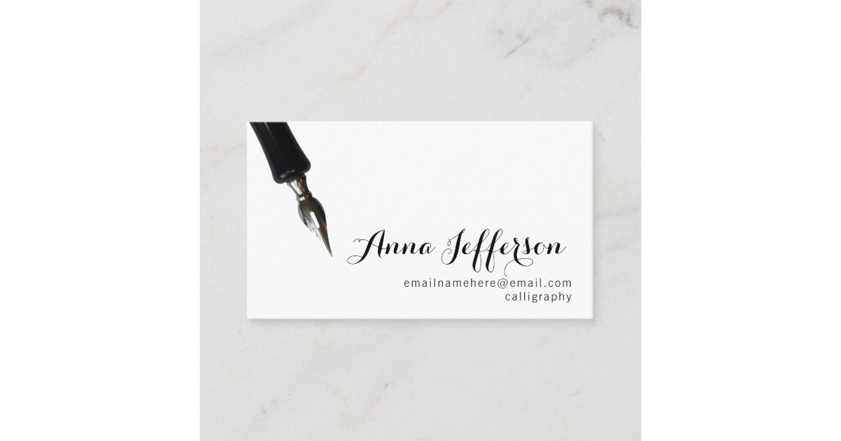Calligraphy Business Card | Zazzle