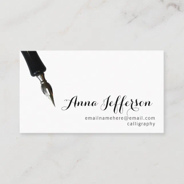 Calligraphy Business Card | Zazzle