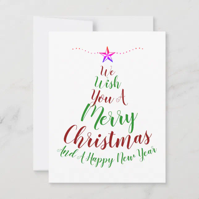 Calligraphy Christmas Tree And New Year Holiday | Zazzle