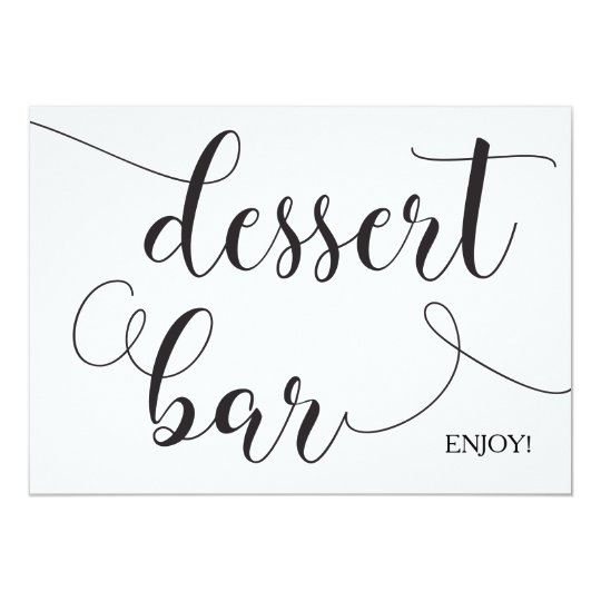 Calligraphy Dessert Bar Wedding Sign Card | Zazzle.com