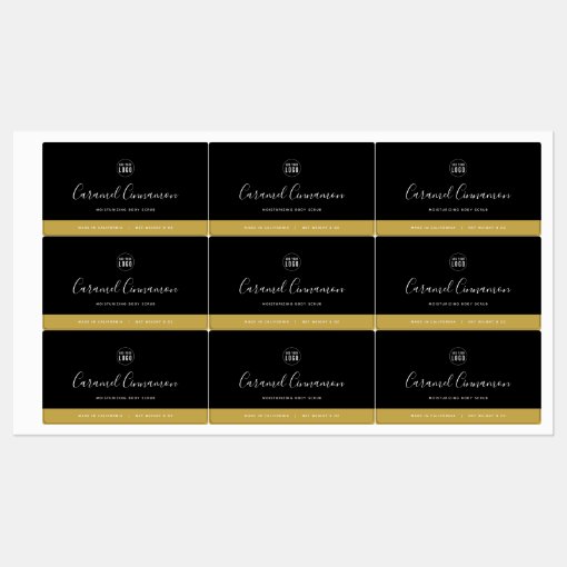 Calligraphy Editable Colors Contrast Product Labels | Zazzle
