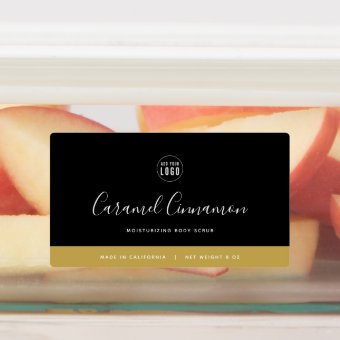 Calligraphy Editable Colors Contrast Product Labels | Zazzle