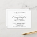 Calligraphy Evening Wedding Reception Invitation Postcard | Zazzle