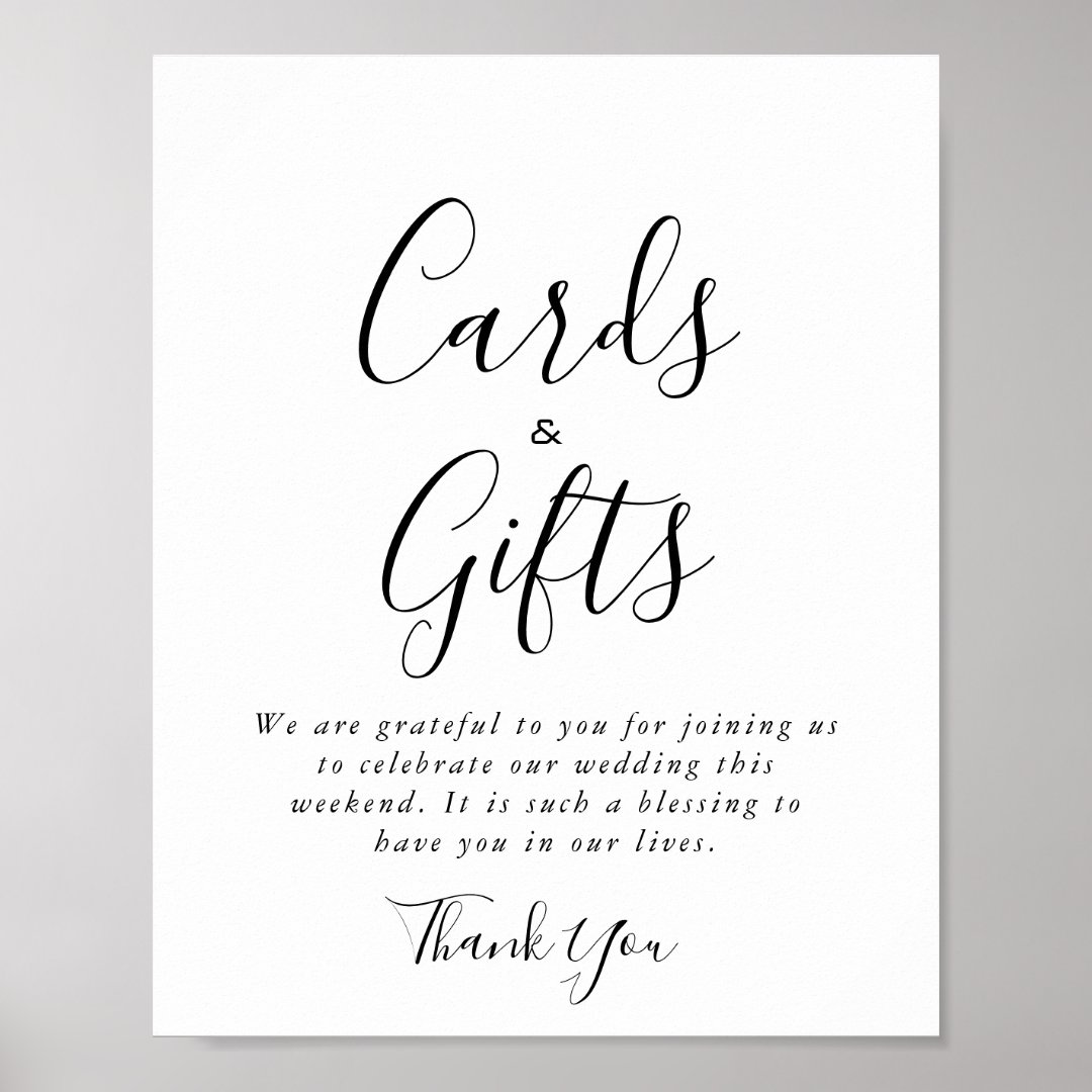 Calligraphy Formal Cards and Gifts Sign | Zazzle