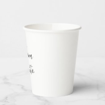 Calligraphy Formal Wedding Paper Cups | Zazzle