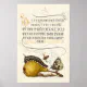 Calligraphy gilded initial vintage pear bug poster | Zazzle