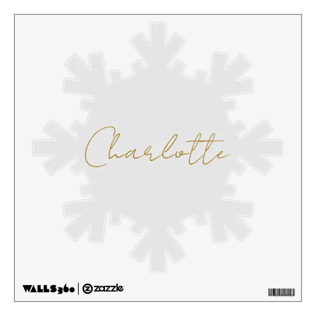 Calligraphy Gold Color Grey Custom Personal Edit Wall Decal | Zazzle