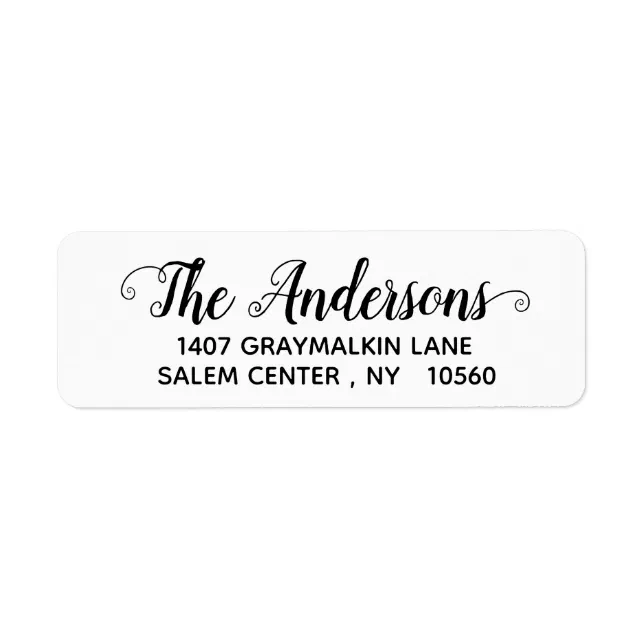 Calligraphy Handwritten Script Modern Elegant Label | Zazzle