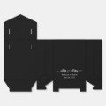 Calligraphy Heart Mr. and Mrs. Wedding Black Favor Boxes | Zazzle