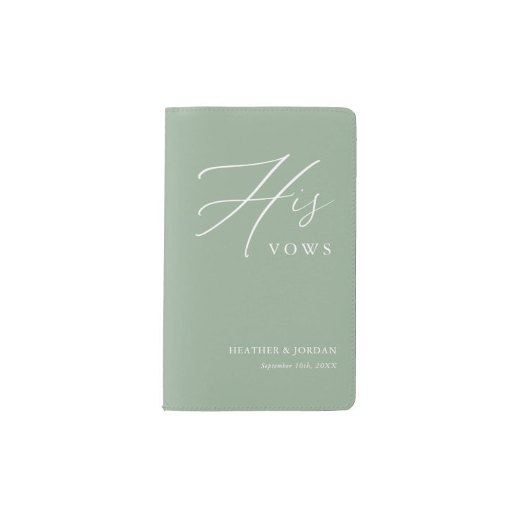 Calligraphy His Favorite Wedding Vows Book | Zazzle