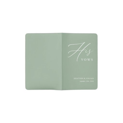 Calligraphy His Favorite Wedding Vows Book | Zazzle