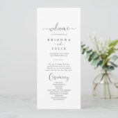 Calligraphy Love Fancy Script Wedding Program | Zazzle