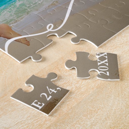 Calligraphy Love Wedding Photo Jigsaw Puzzle | Zazzle